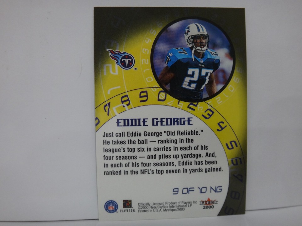 2000 Fleer Mystique Numbers Game Eddie George #9NG | eBay