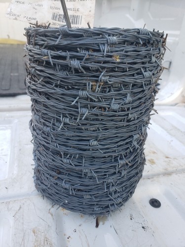 4-Point Barbed Wire Roll w/ 5" Coil Spacing- Class 3 Barbed Wire (1320 ...
