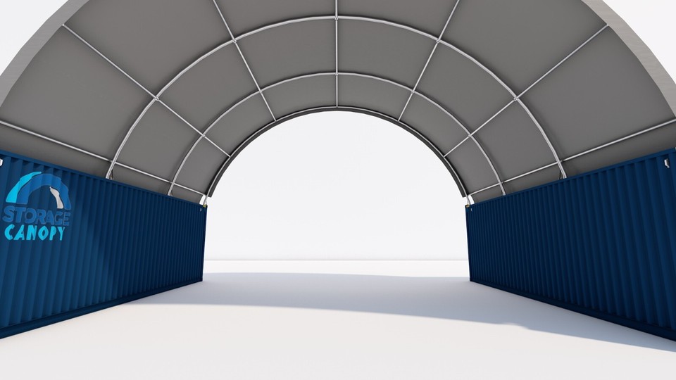 26W-20L-10H (ft) Shipping Container Roof Quonset Hut Shed Hoop Barns ...