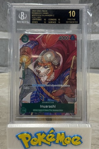 2022 Inuarashi Box Topper OP01-034 Paramount War One Piece BGS 10 Black ...