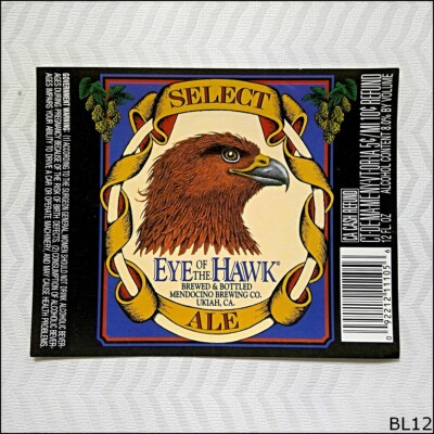 Eye of the Hawk Select Ale Mendocino Brewing Co. Beer Label (BL12 ...