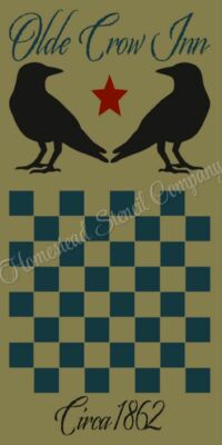 REUSABLE STENCIL 9784 N 12"x24" OLDE CROW INN Game Board Mylar Stencils ...