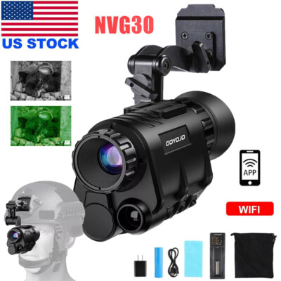 NVG30 Helmet Goggle Head Monocular 1080P WiFi Hunting Night Vision ...