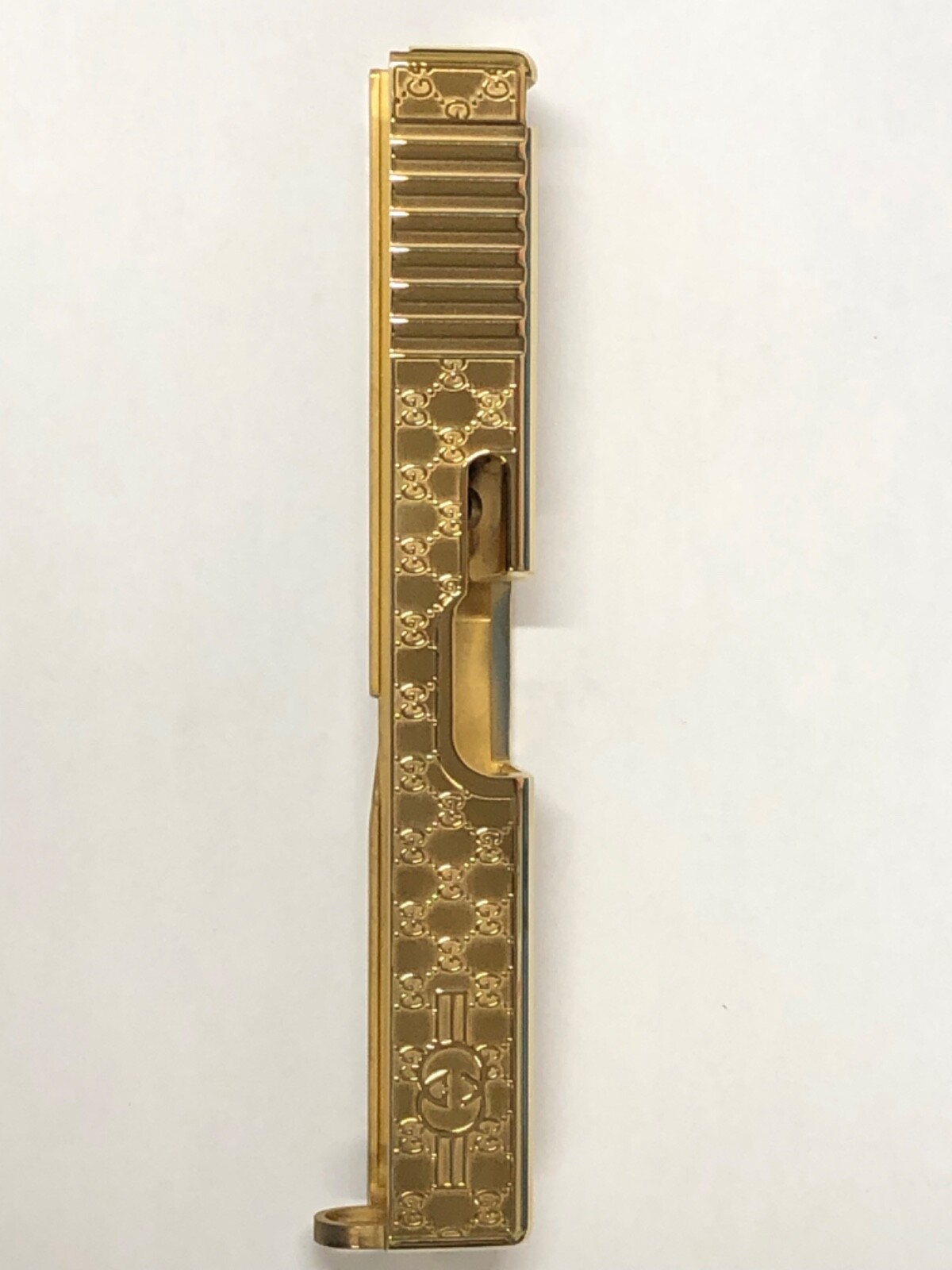 Custom DEEP Laser engraved 24k gold plated glock 19 Slide Gen3g g19 ...