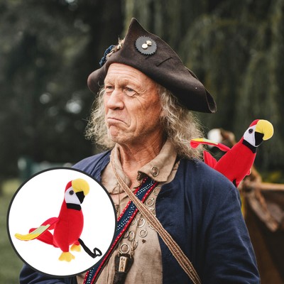 Parrot Shoulder Prop Pirate Doll Tropical Luau Party Decorations Baby ...