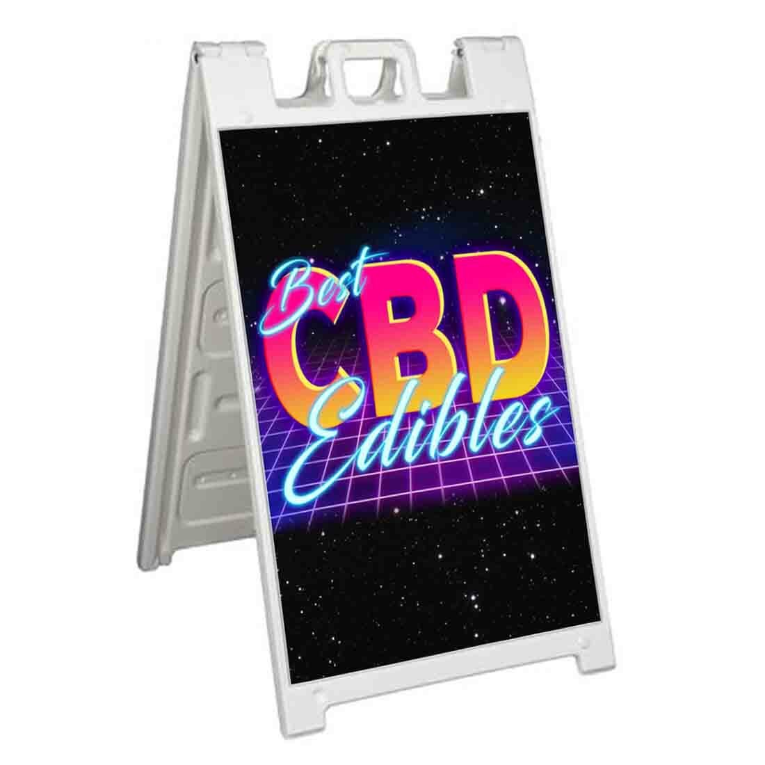 BEST CBD EDIBLES Signicade 24x36 Aframe Sidewalk Sign Banner Decal ...