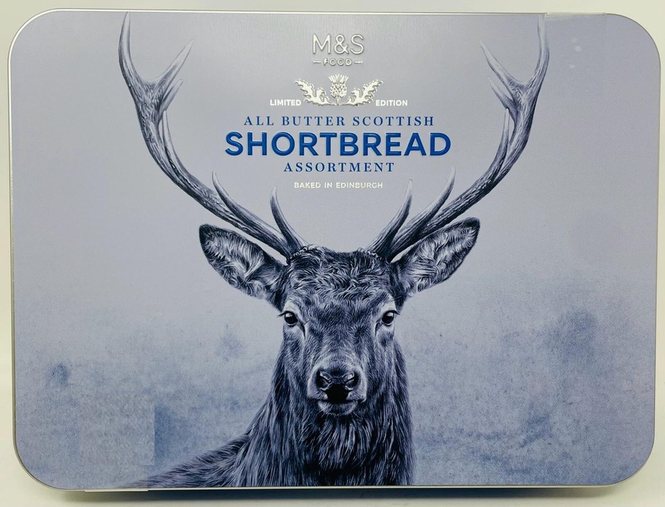 Shortbread Biscuits Stag tin M&S Scottish Butter 1x 650g Xmas Random ...