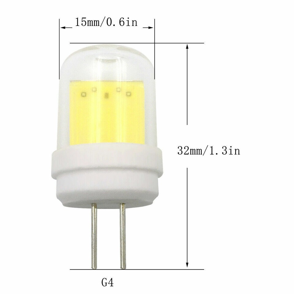 G4 LED Light Bulb 1511 4W Ceramics glass bulb Crystal lamp DC12V/110V ...