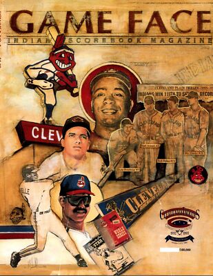 1993 Indians Scorebook Front Cover Bob Feller Lou Boudreau | eBay
