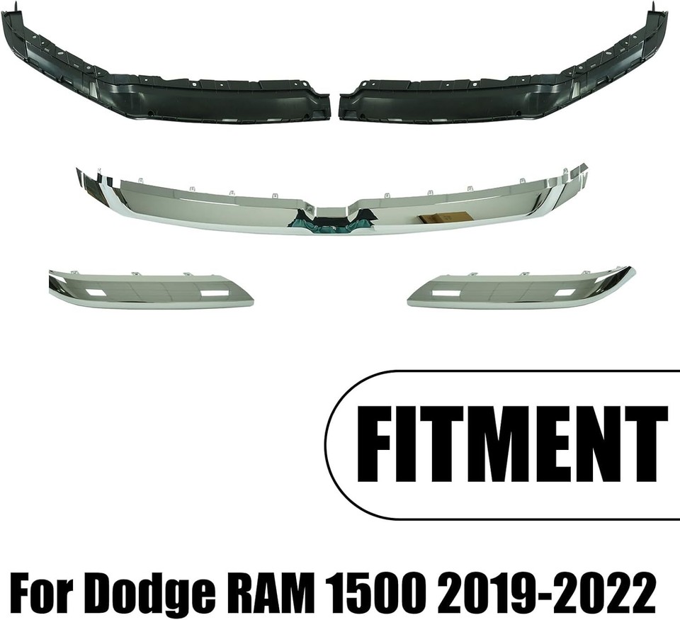 Front Upper Grille Trim Molding with Brackets OE For Doge Ram 1500 2019 ...
