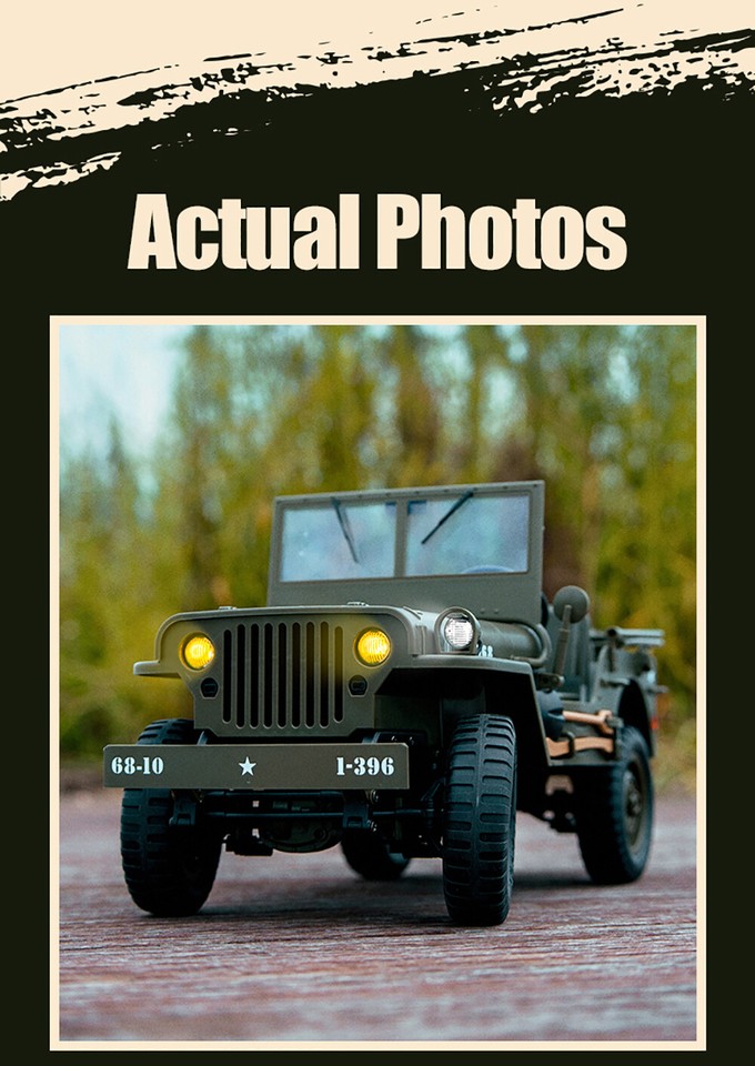 JJRC C8815 4WD RC Jeep 2.4G Off Road 50M Light Remote Controler Brushed ...