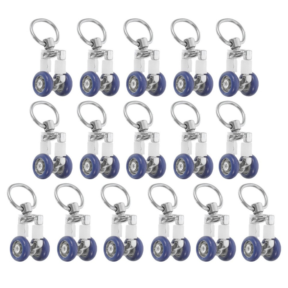 16pcs Curtain Track Glider Rollers: Ceiling Tracks Hooks Rail Gliders ...