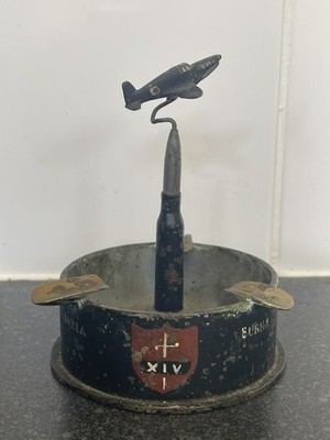 (A RARE OFFERING)….JAPANESE WW2 BRASS ARTILLERY TRENCH ART ASH TRAY ...