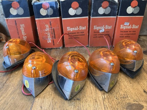5 Vintage NOS Signal Stat #9 Orange Marker Lights NOS Clearance Base ...