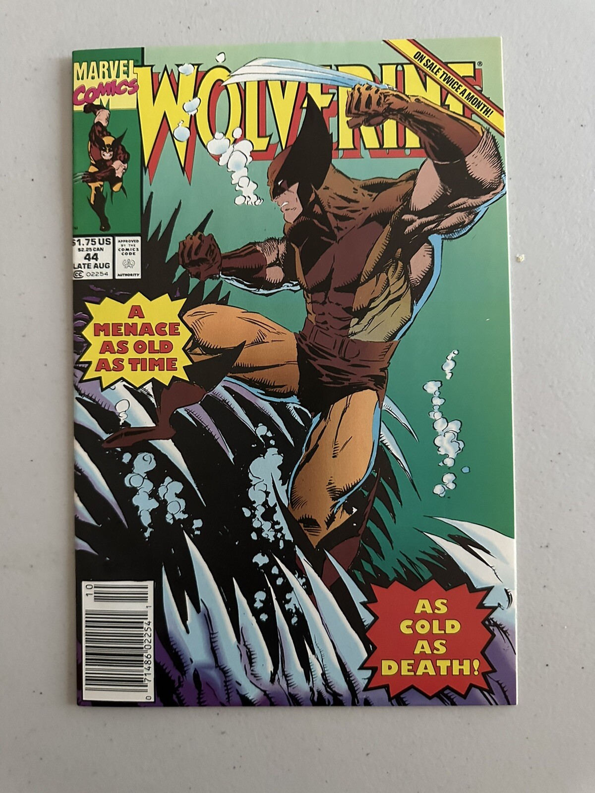 Wolverine #44 Marvel Comics 1991 AS COLD AS DEATH ! NEWSSTAND Hi-Grade ...