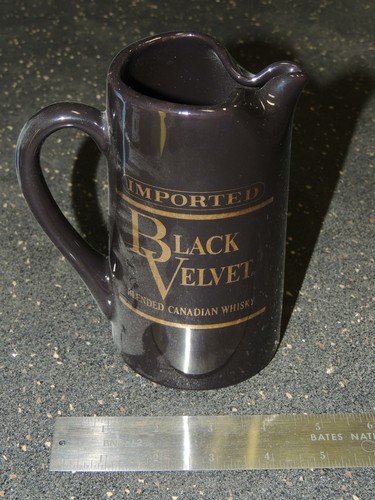Vintage Pub Jug Water Pitcher Black Velvet 1974 Rare | eBay