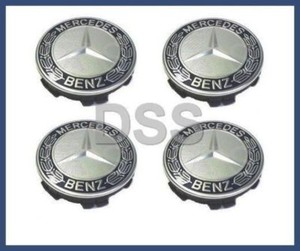 Genuine Mercedes w203 C250 C300 Center Hub Cap Wheel Blue Set (4 ...