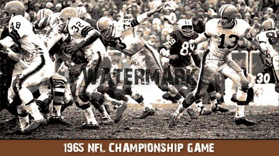 Green Bay Packers vs. Cleveland Browns Jim Brown (3 sizes) 1965 NFL ...