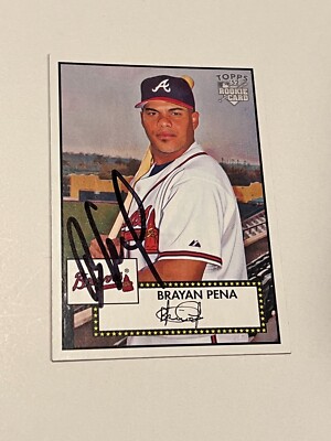 SIGNED BASEBALL CARD AUTO TOPPS '52 ROOKIES 2006 BRAYAN PENA #213 ...