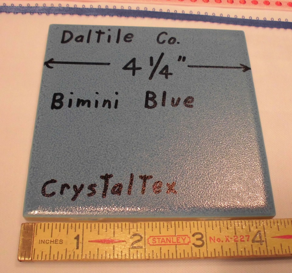 1 pc. Bimini Blue: Ceramic Tile by Daltile 4-1/4" Crystaltex ...