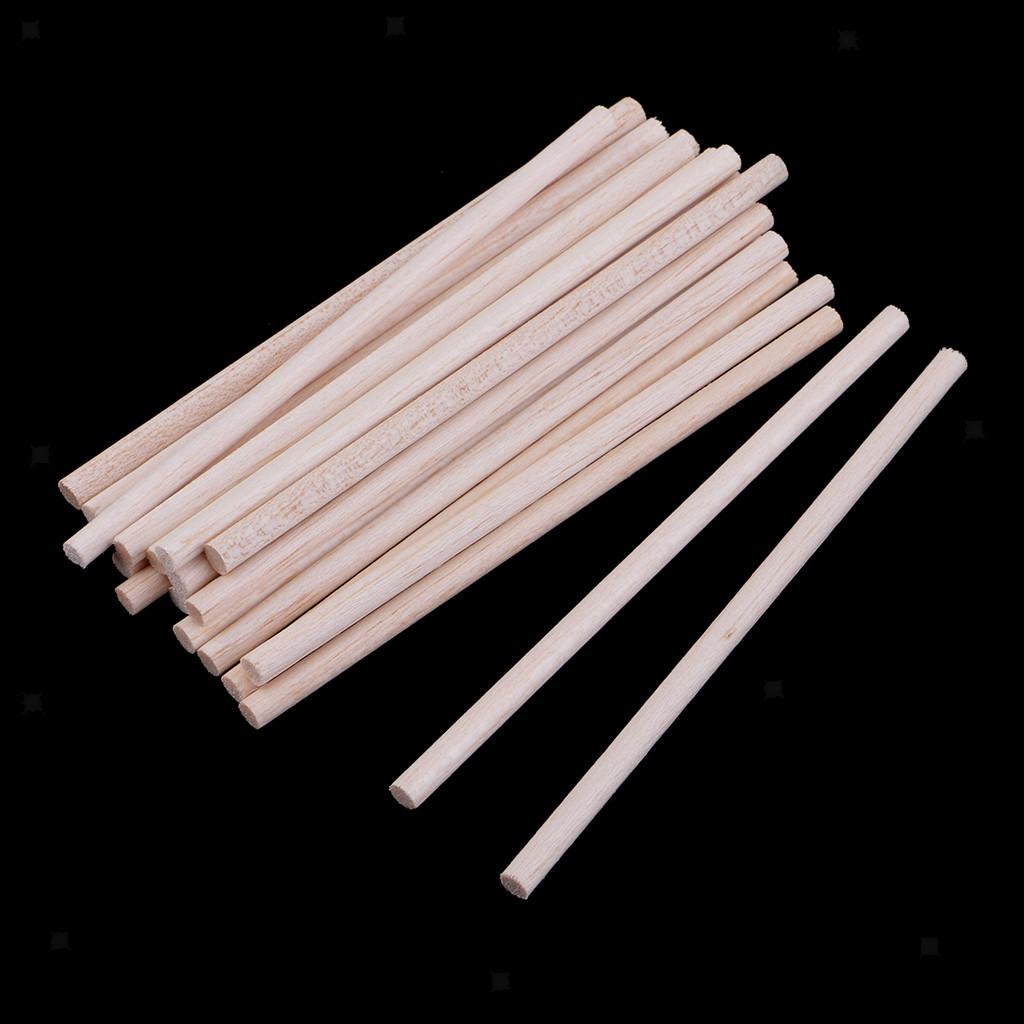 10/20/50 Pack Balsa Wood Dowel Rods 5cm 12cm 30cm Long Select 5mm ...