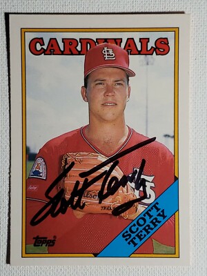 1988 Topps Traded Scott Terry RC Auto Autograph Card Signed Cardinals ...