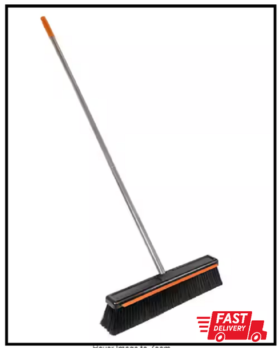 18 In. Interchangeable Push Broom with Squeegee Blade Head | eBay