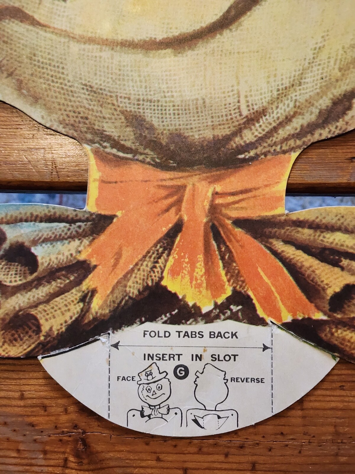 Vintage Halloween Dennison 56" Cardboard Dancing Scarecrow Articulated ...