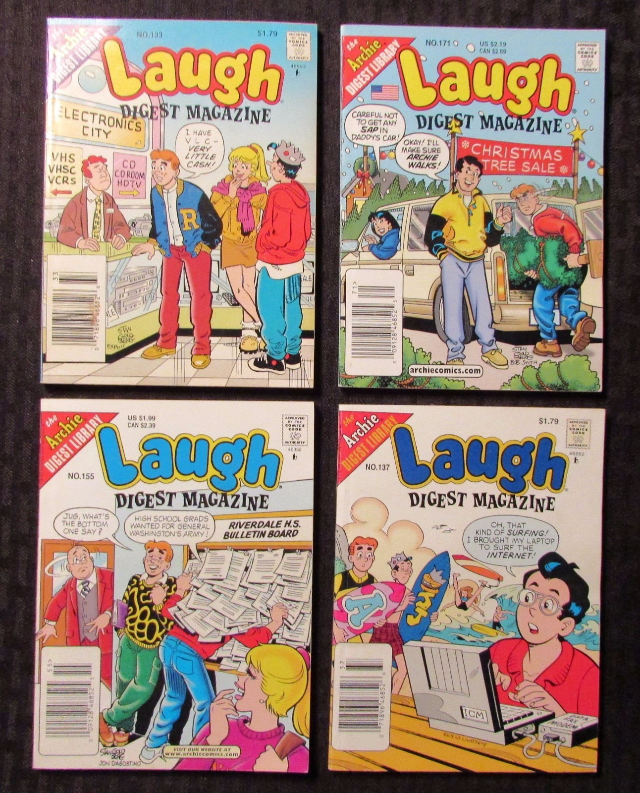 1997 Archie LAUGH Digest Magazine #133 137 155 171 FN-/FN+ LOT of 4 | eBay