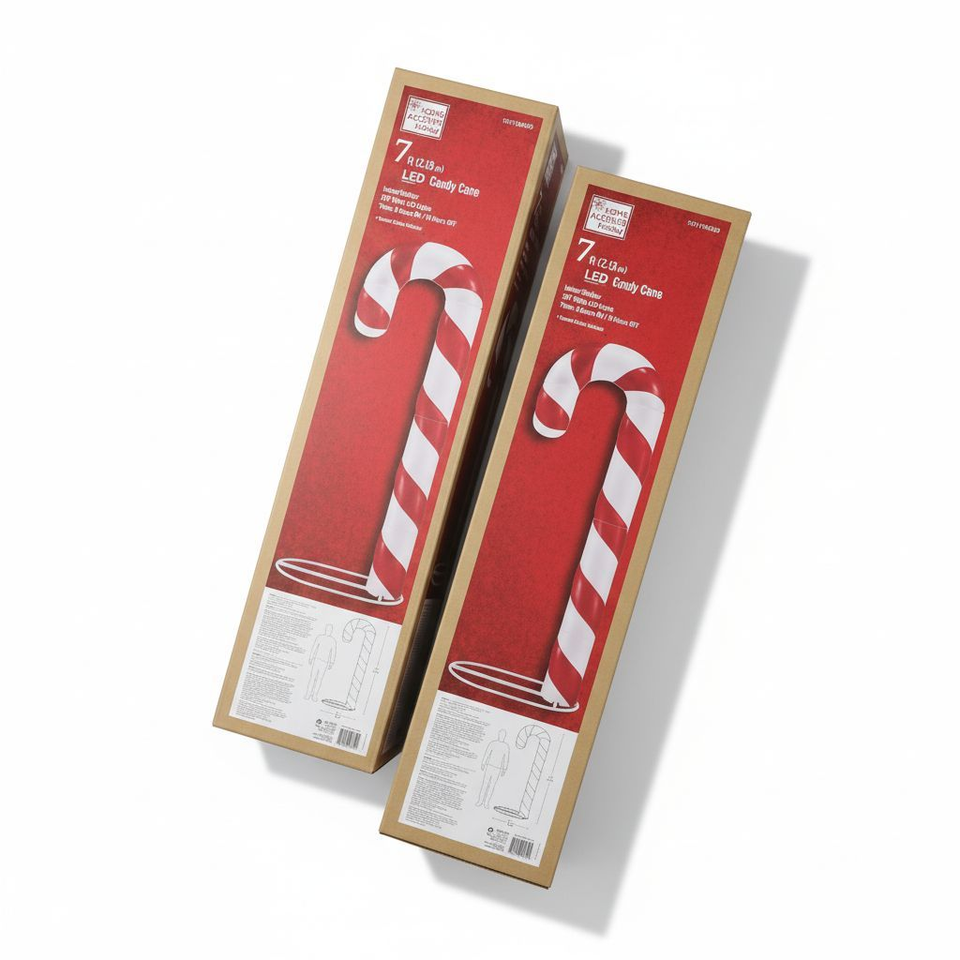 7 ft LED Candy Cane Prop Light Up Christmas Yard Decoration Home ...