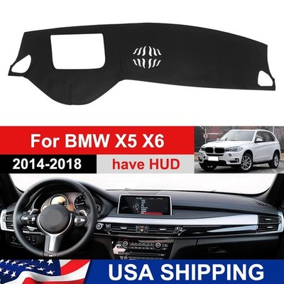 For BMW X5 X6 2014-2018 Car Leather Dashboard Dash Cover Protector Mat ...