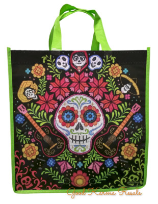 Disney Pixar Coco Sugar Skull Reusable Tote Shopping Bag Dia De Los ...