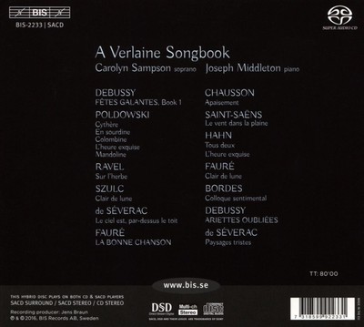 CAROLYN SAMPSON/JOSEPH MIDDLETON VERLAINE SONGBOOK NEW SUPER AUDIO ...