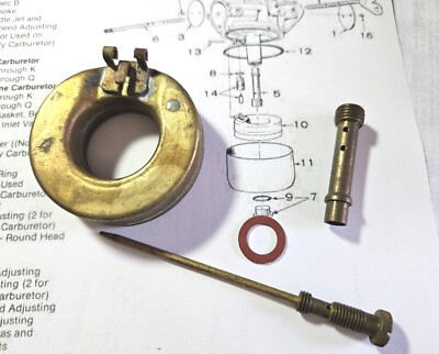 ONAN JC CARTER NOZZLE NEEDLE FLOAT GASKET CARBURETOR PARTS lot FITS JC ...