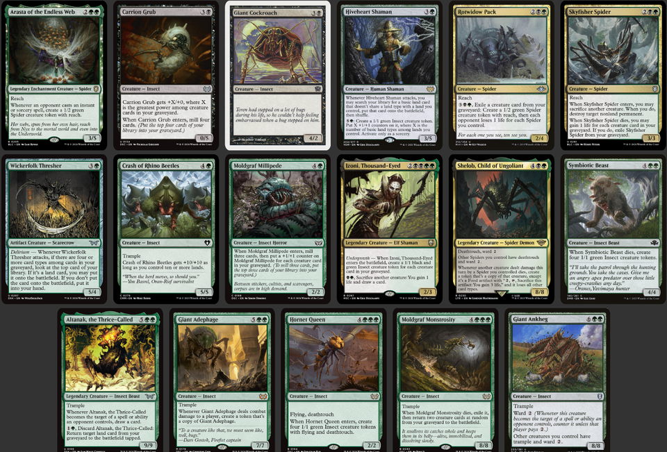 The Swarmweaver MTG EDH Commander Deck, Tribal Insect & Spiders! | eBay