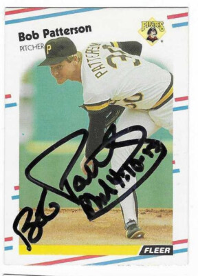 BOB PATTERSON 1988 FLEER AUTOGRAPHED SIGNED # 337 PITTSBURGH PIRATES | eBay
