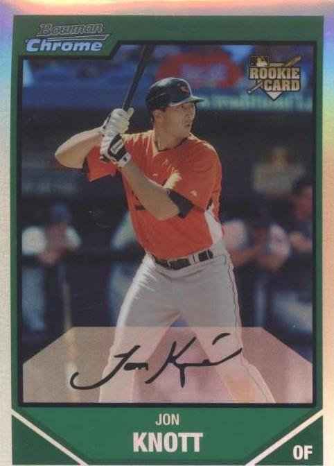 2007 Bowman Draft Picks & Prospects - Chrome Jon Knott #BDP17 Refractor ...