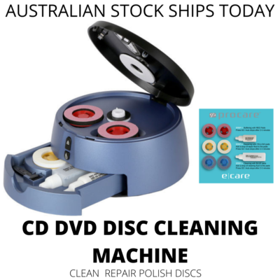 NEW CD Cleaning Polish Repair Machine CD-R CD-RW DVD CDROM Cleaner Fix ...