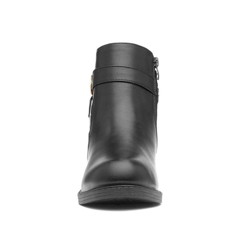 Krush Womens Boots Black Adults Ladies Chelsea Zip Ankle Elasticated ...