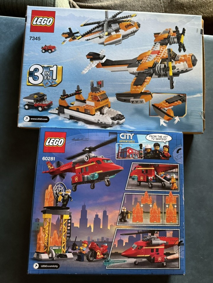 LEGO Two Chopper Sets CREATOR 3in1 7345 Transport Chopper 60281 Fire ...