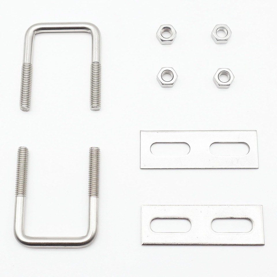 Stainless Steel Square U Bolt Clamp Square Tube Clamps with Nut and ...
