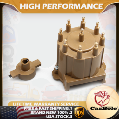 Ignition HEI/Male Distributor Cap+Rotor Kit Distribut For Chevy C1500 5 ...