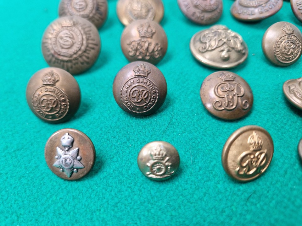 Job Lot Bundle 25 x Vintage WW2 British Army Military Uniform Buttons ...