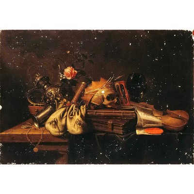 Still Life Vanitas - 1654 - 24x32 Inch Rolled Canvas Wall Art Print | eBay