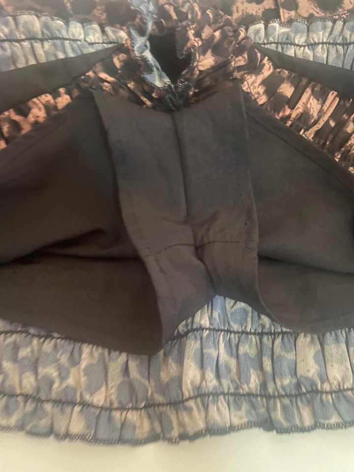 LIONESS Skort Size S Mini Lined Frills Animal Print Party Casual ...