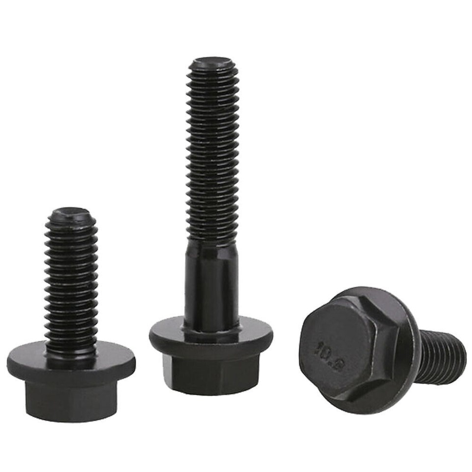 M10 -1.25 Fine Thread Grade 10.9 Hex Flange Bolts Flange Head Hexagon ...