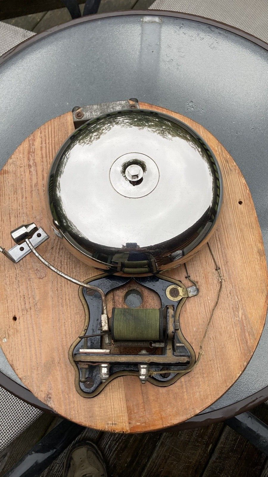 Antique Gamewell ? Fire Alarm Firehouse Bell Chrome Large | eBay