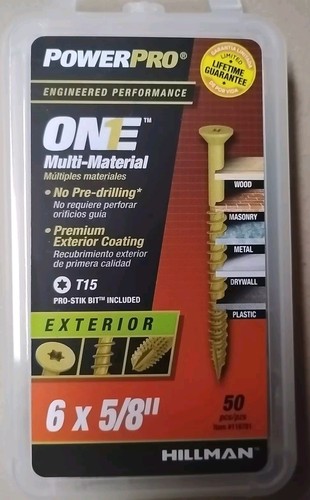 Hillman Fasteners 50Pk 6X5/8 Fh Ext Screw 116781 | eBay