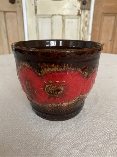 Vintage Scheurich West Germany Pottery Sunflower Planter Plant Pot 887 ...