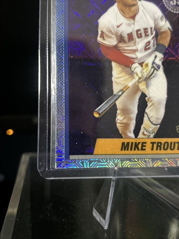 2025 Topps Update 1990 Topps Silver Pack Mike Trout PURPLE /75 Angels # ...